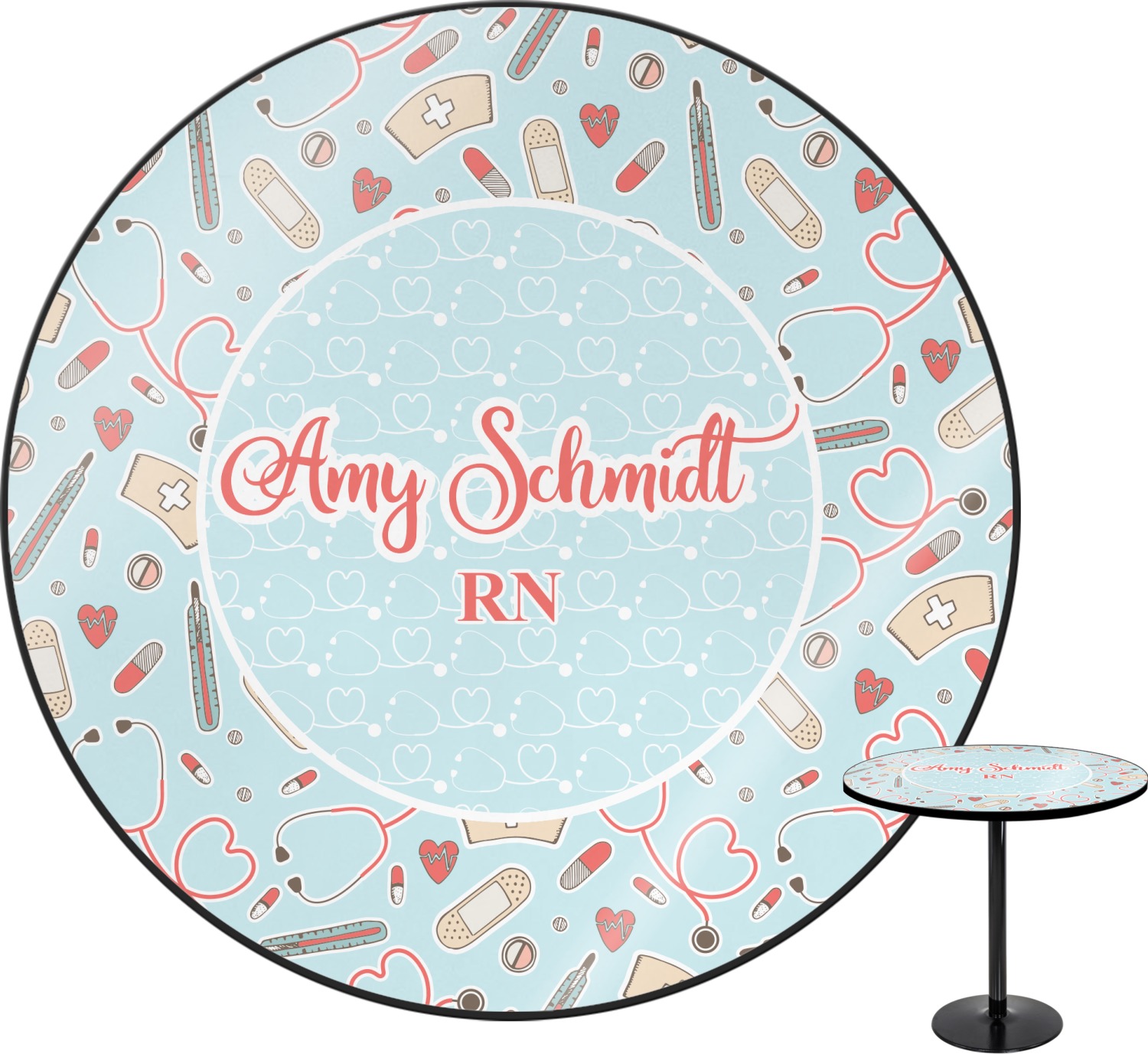 Custom Nurse Round Table - 24" (Personalized) | YouCustomizeIt