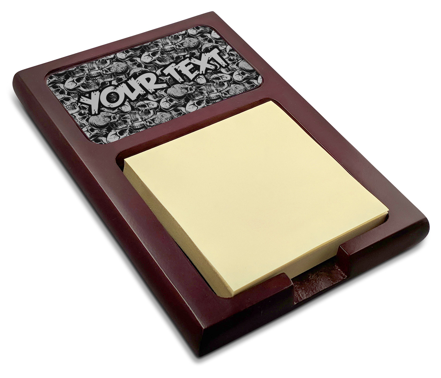 Skulls Red Mahogany Sticky Note Holder (Personalized) - YouCustomizeIt