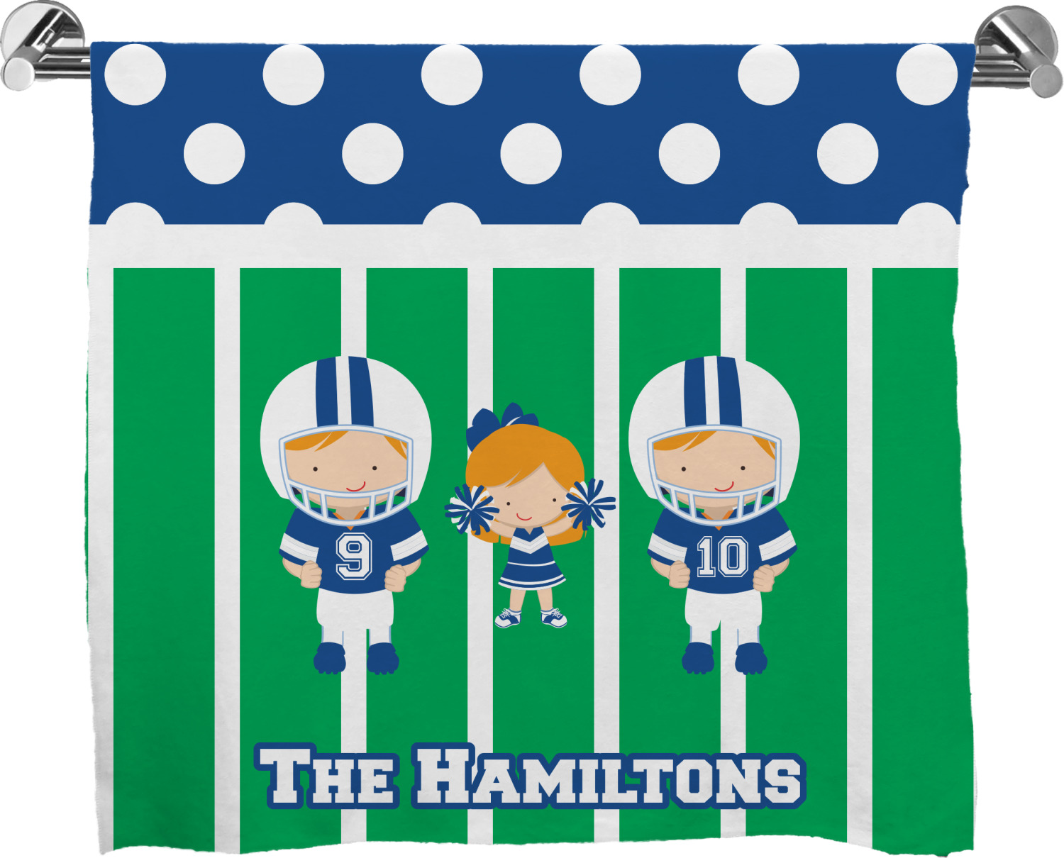 Custom Football Bath Towel (Personalized) | YouCustomizeIt
