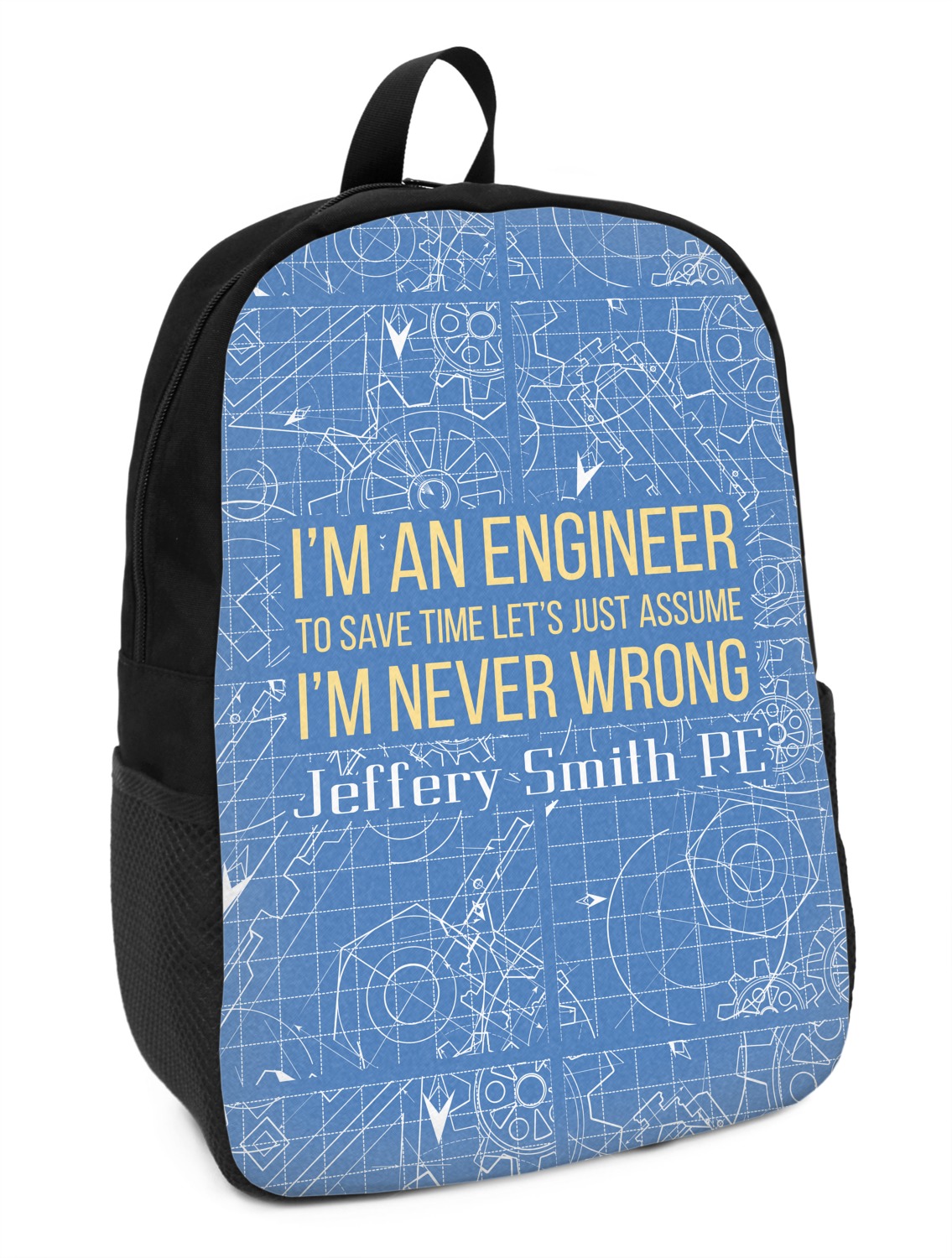 Custom Engineer Quotes Kids Backpack (Personalized) | YouCustomizeIt