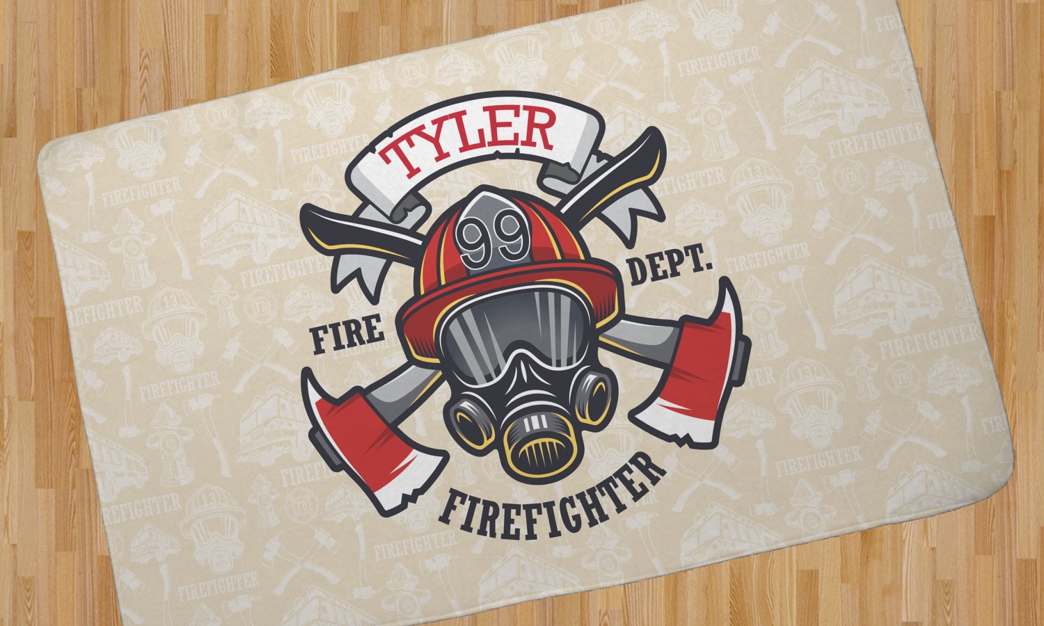 Firefighter Area Rug (Personalized) - YouCustomizeIt