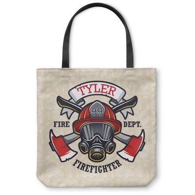 Firefighter Canvas Tote Bag (Personalized) - YouCustomizeIt