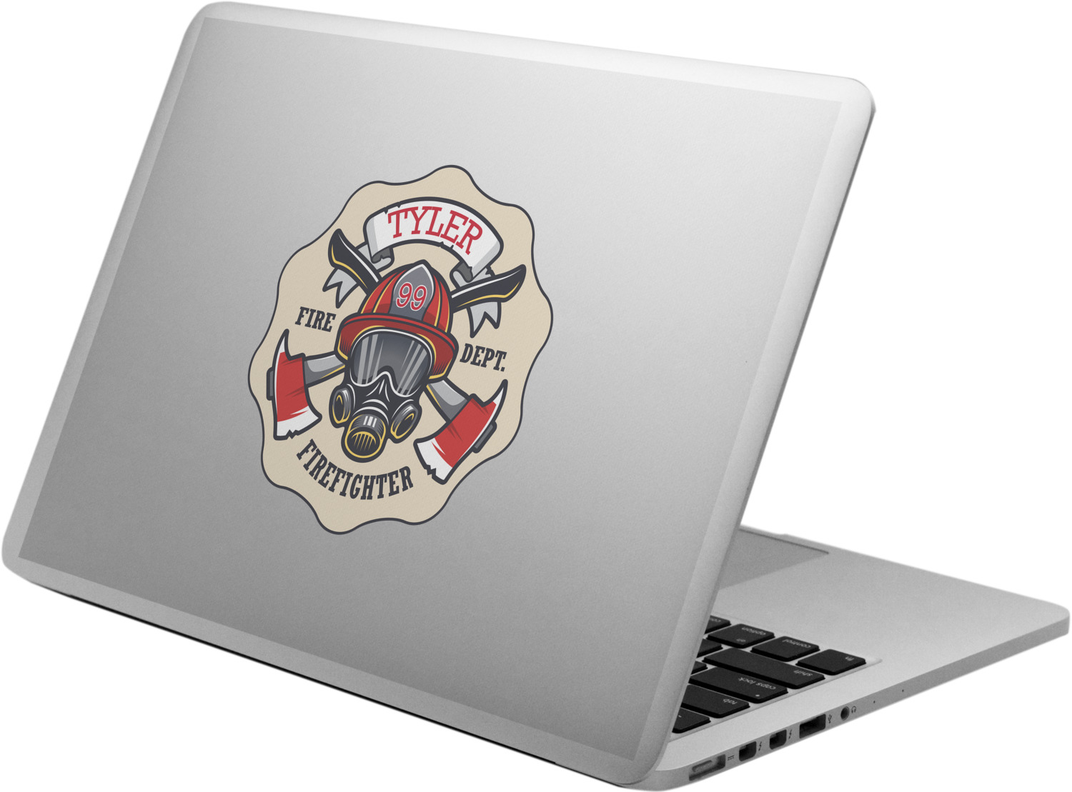 Custom Firefighter Laptop Decal (Personalized) | YouCustomizeIt