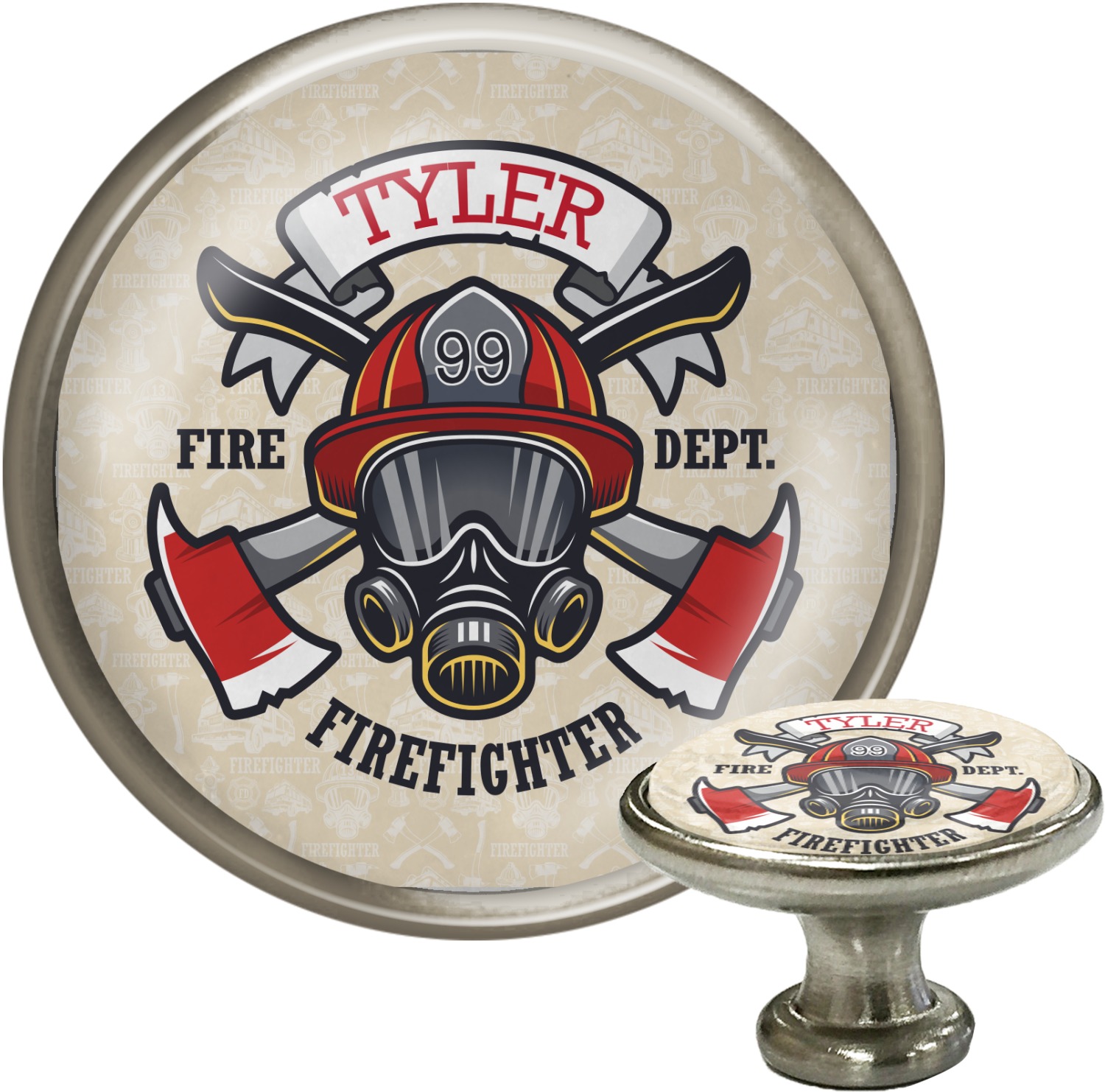 Firefighter Cabinet Knob (Personalized) - YouCustomizeIt