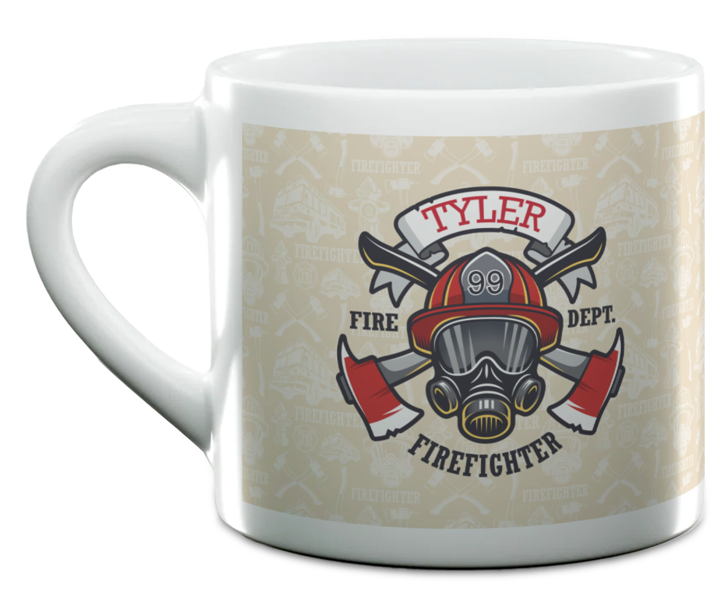Firefighter Espresso Cup (Personalized) - YouCustomizeIt