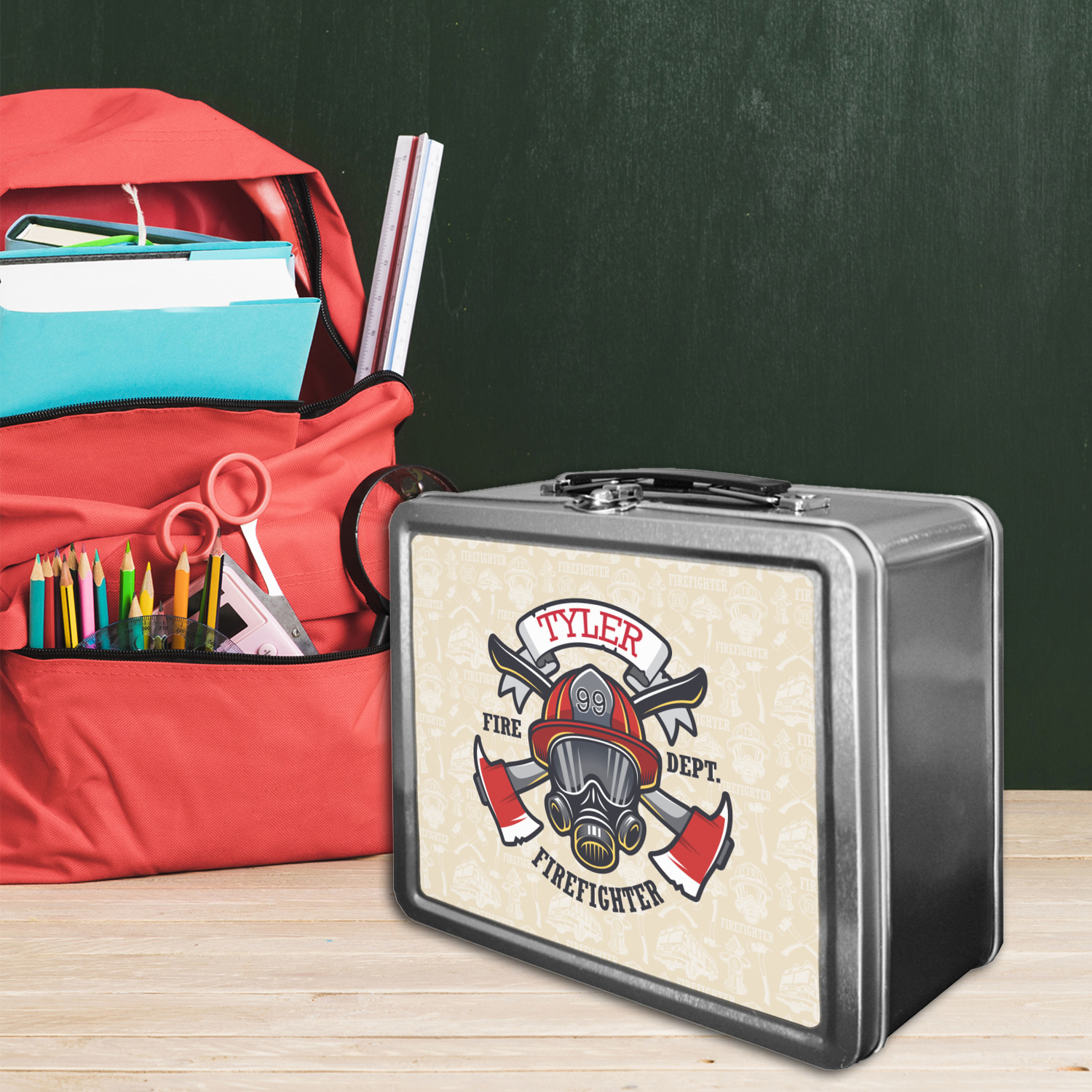 Firefighter Lunch Box (Personalized) - YouCustomizeIt