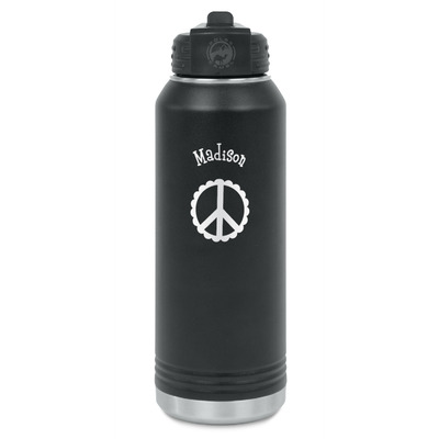 Custom Peace Sign Water Bottles - Laser Engraved (Personalized ...
