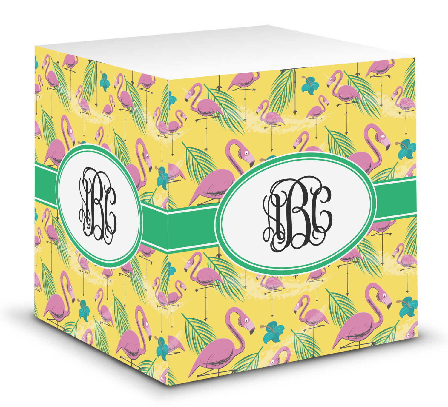 Custom Pink Flamingo Sticky Note Cube (Personalized) | YouCustomizeIt