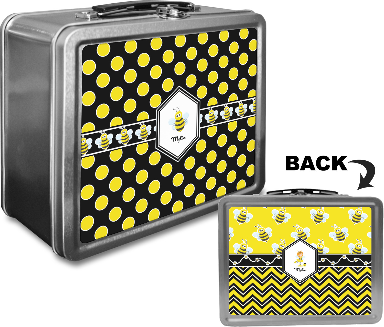 Bee & Polka Dots Lunch Box (Personalized) - YouCustomizeIt