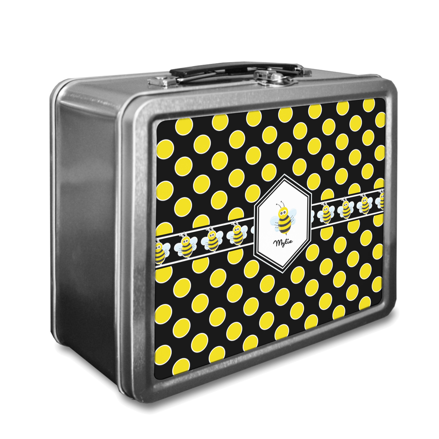 Bee & Polka Dots Lunch Box (Personalized) - YouCustomizeIt