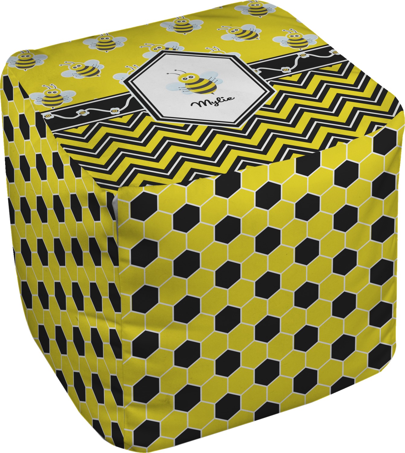Custom Honeycomb Cube Pouf Ottoman (Personalized) | YouCustomizeIt