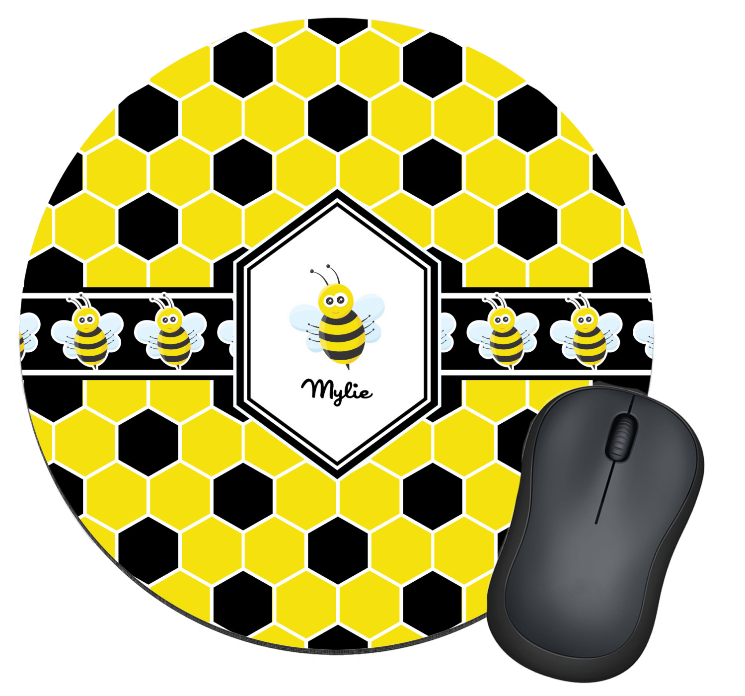 Honeycomb Round Mouse Pad (Personalized) - YouCustomizeIt