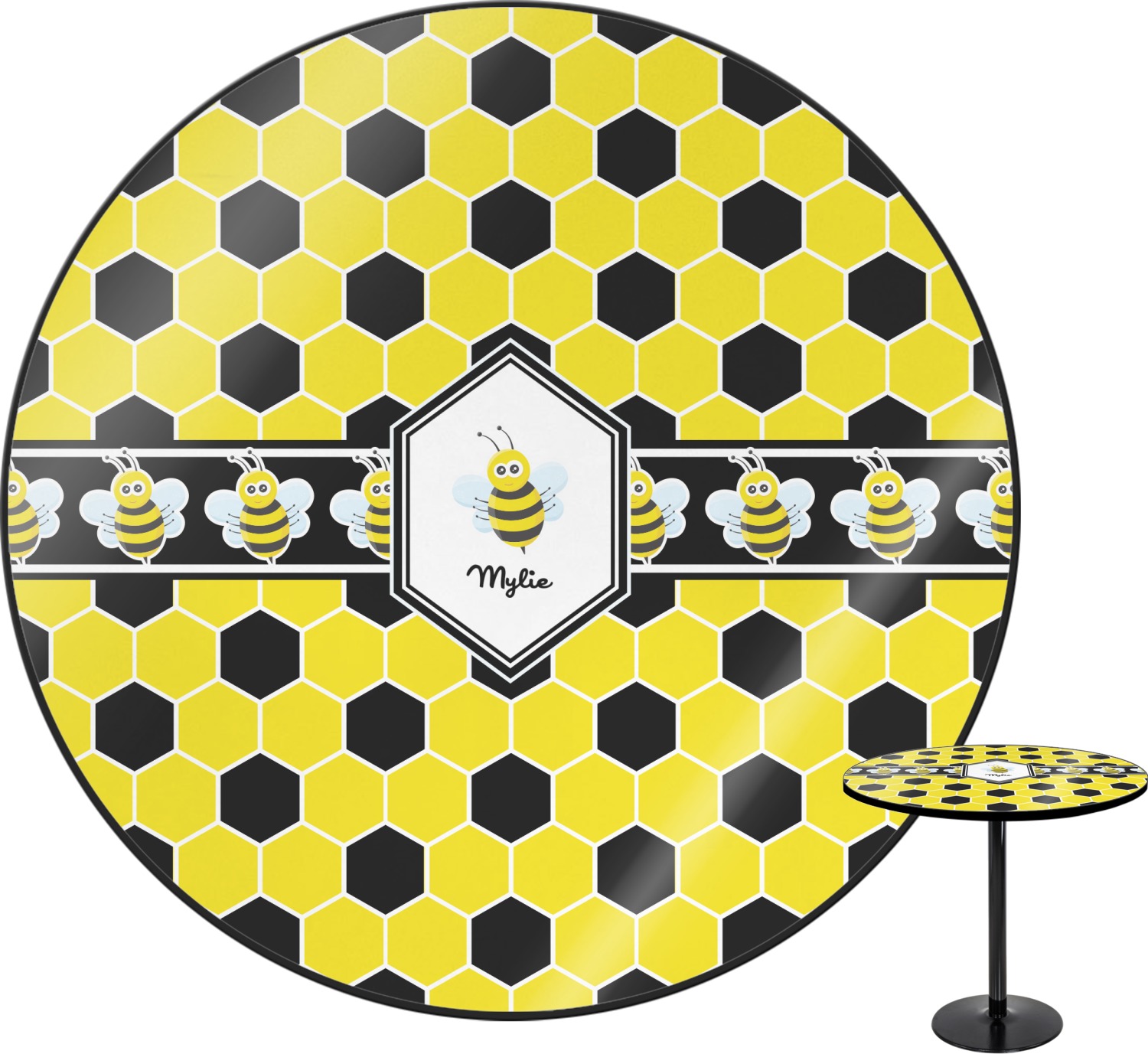 Custom Honeycomb Round Table (Personalized) | YouCustomizeIt