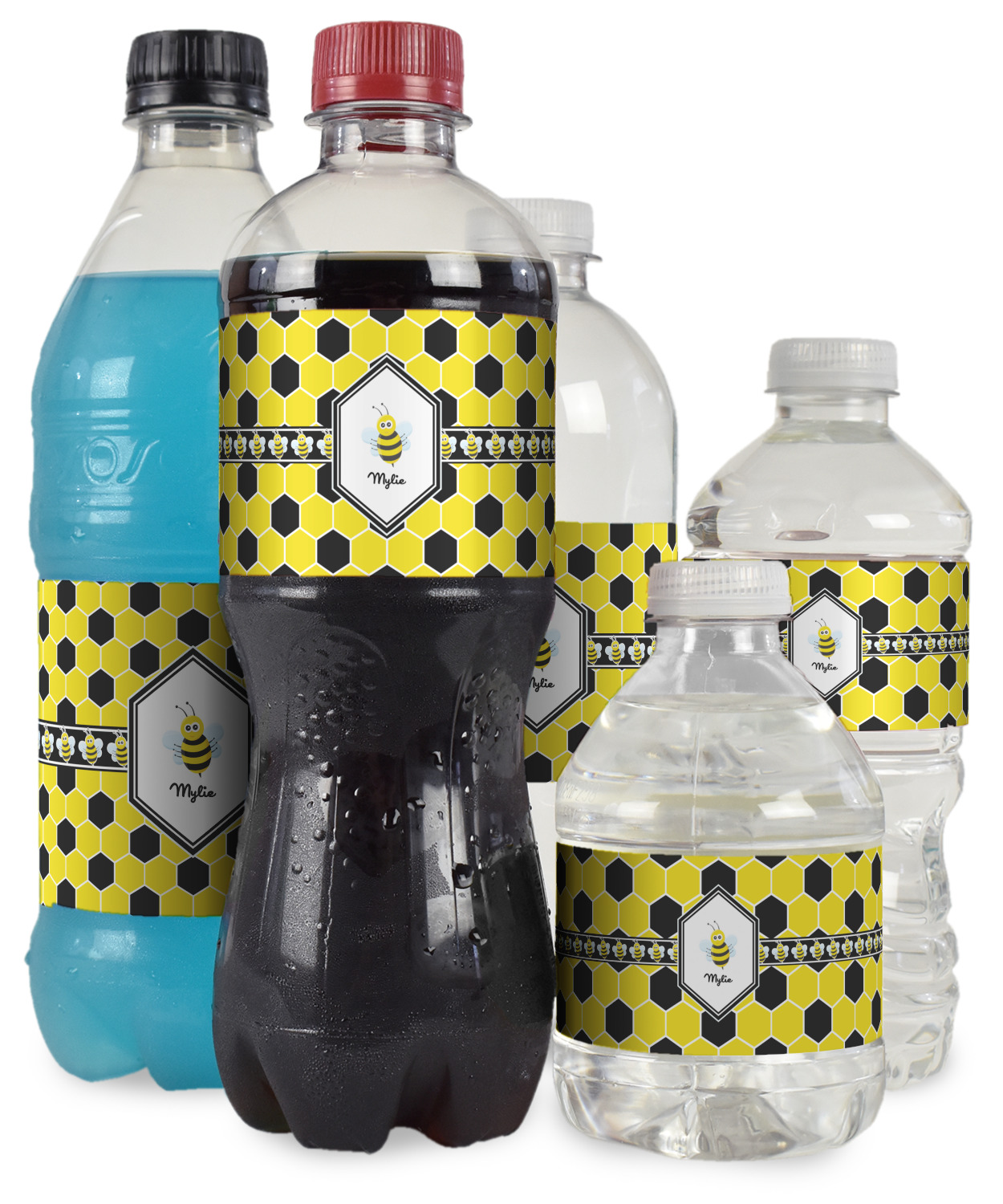 Custom Honeycomb Water Bottle Labels - Custom Sized (Personalized ...