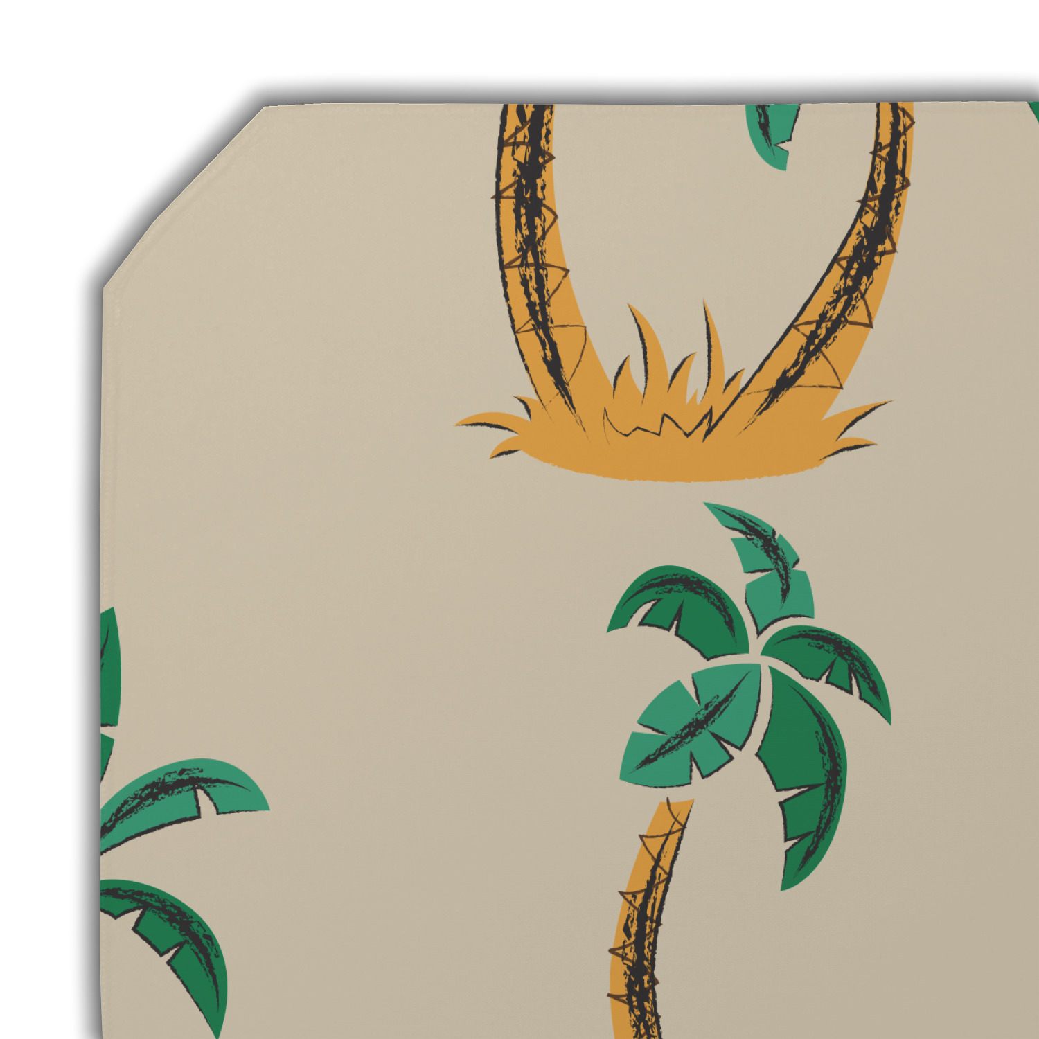 Custom Palm Trees Dining Table Mat - Octagon w/ Monogram | YouCustomizeIt