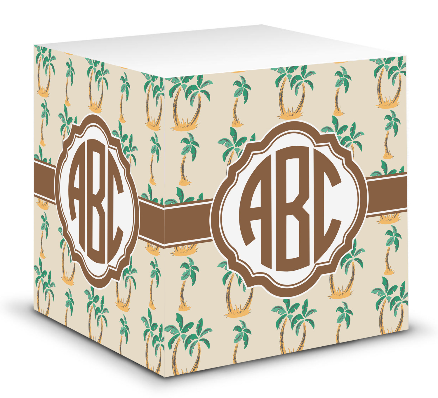 Palm Trees Sticky Note Cube (Personalized) - YouCustomizeIt