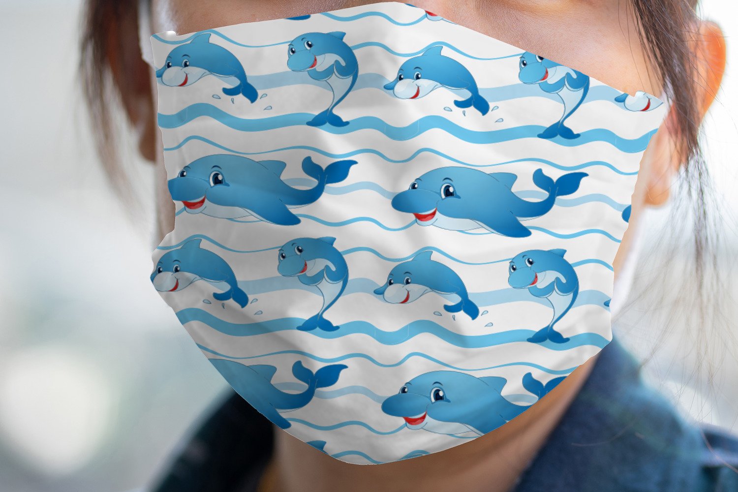 Dolphins Face Mask Cover (Personalized) - YouCustomizeIt
