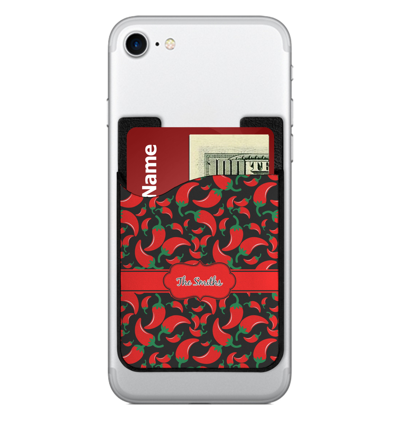Custom Chili Peppers 2-in-1 Cell Phone Credit Card Holder & Screen ...