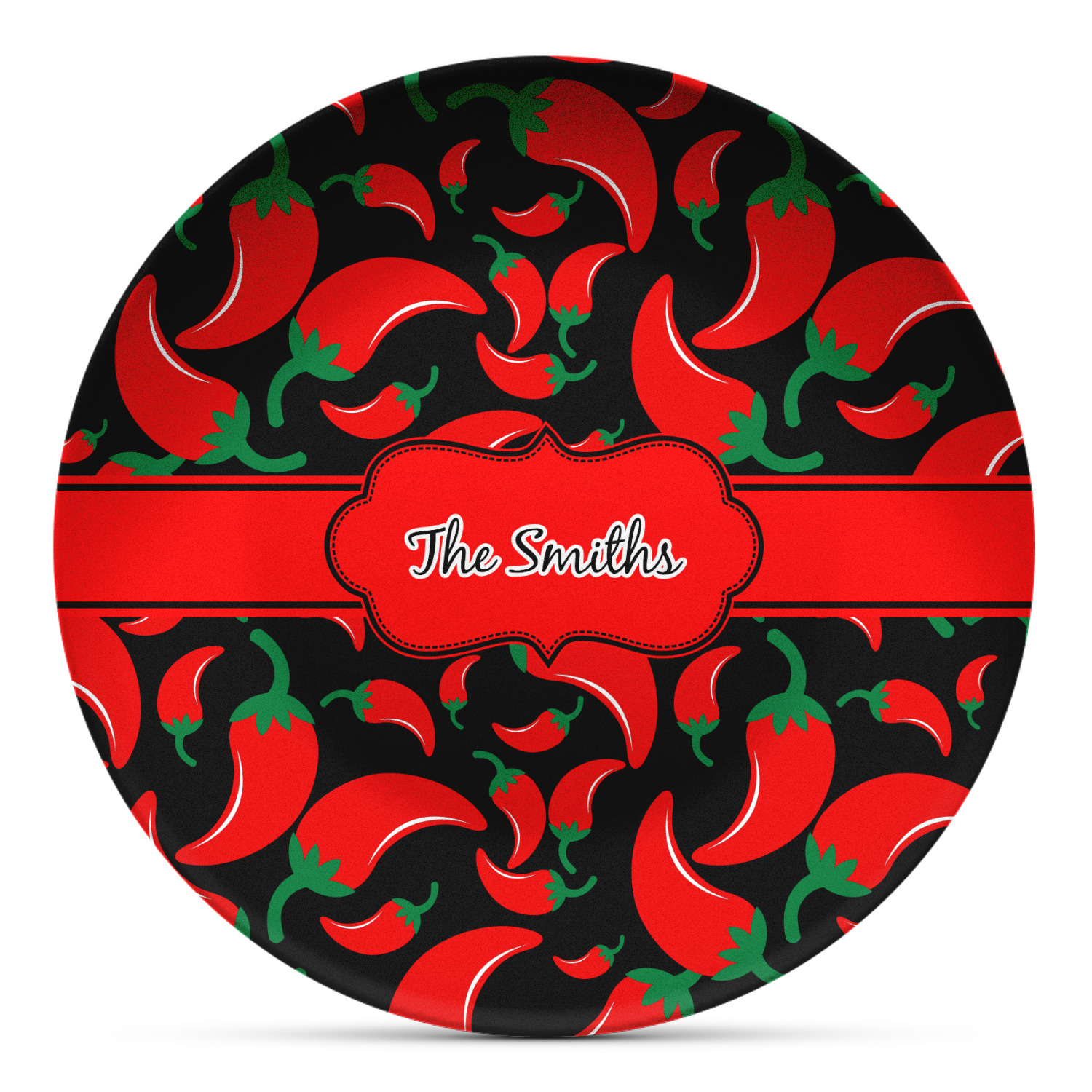 Chili Peppers Microwave Safe Plastic Plate - Composite Polymer ...