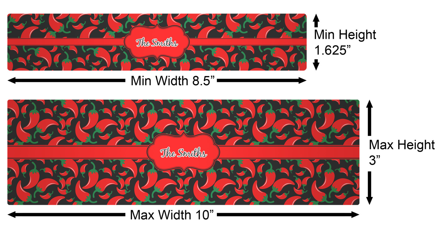 Custom Chili Peppers Water Bottle Labels - Custom Sized (Personalized ...