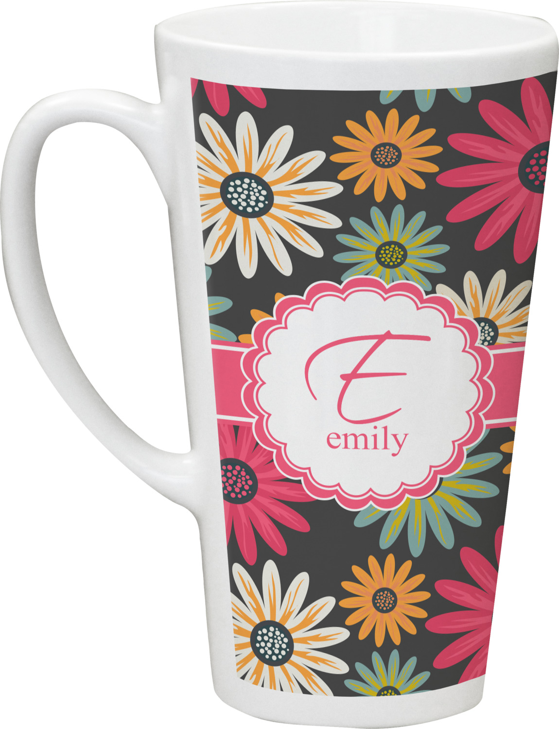 Daisies Latte Mug (Personalized) - YouCustomizeIt