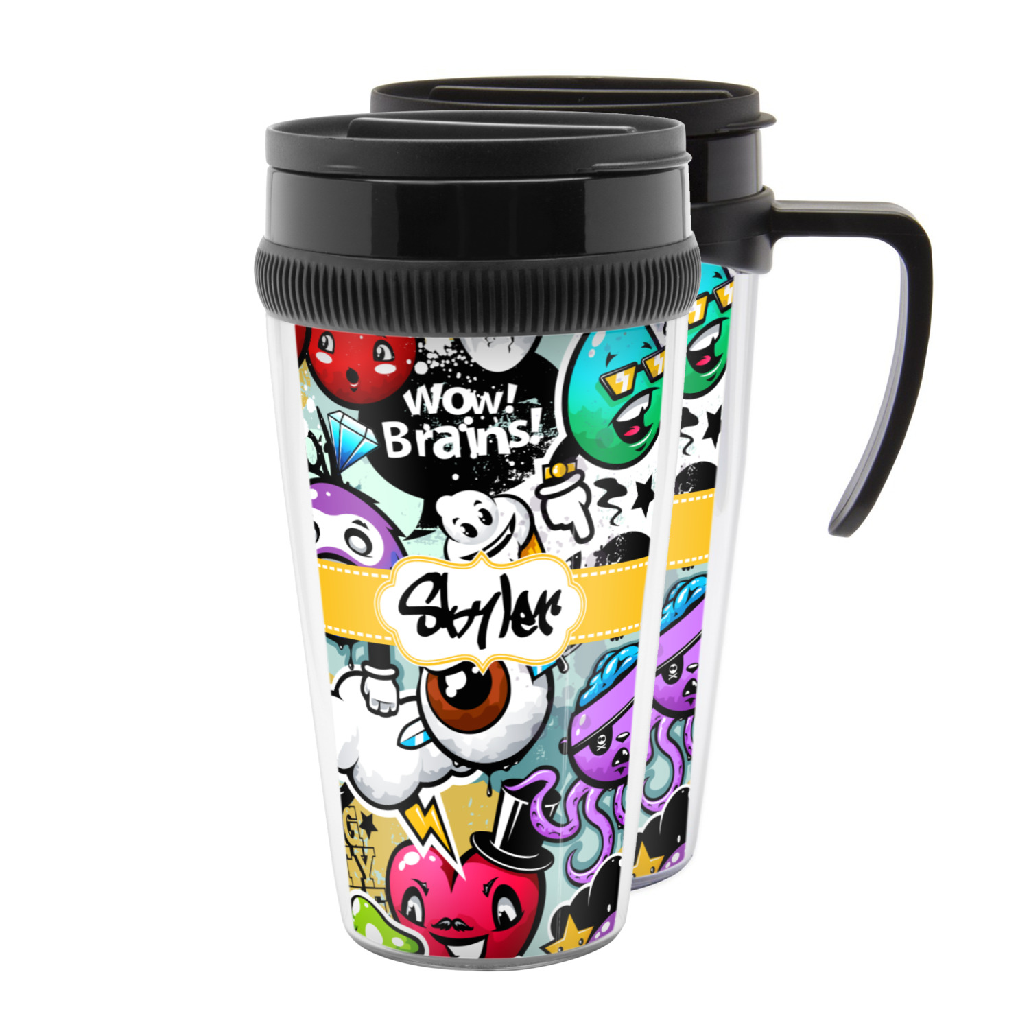 Custom Graffiti Acrylic Travel Mug (Personalized) | YouCustomizeIt