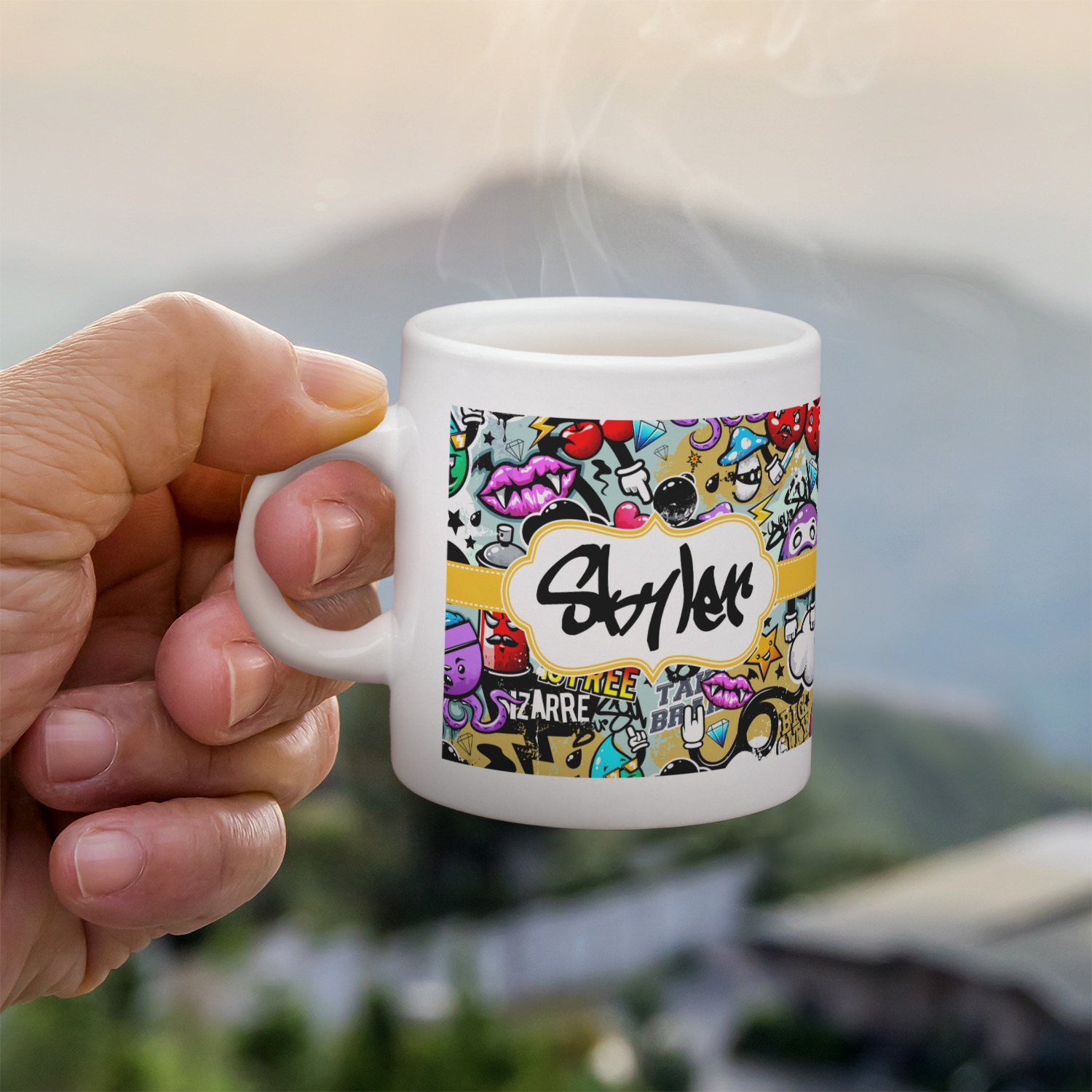 Graffiti Espresso Cup (Personalized) - YouCustomizeIt