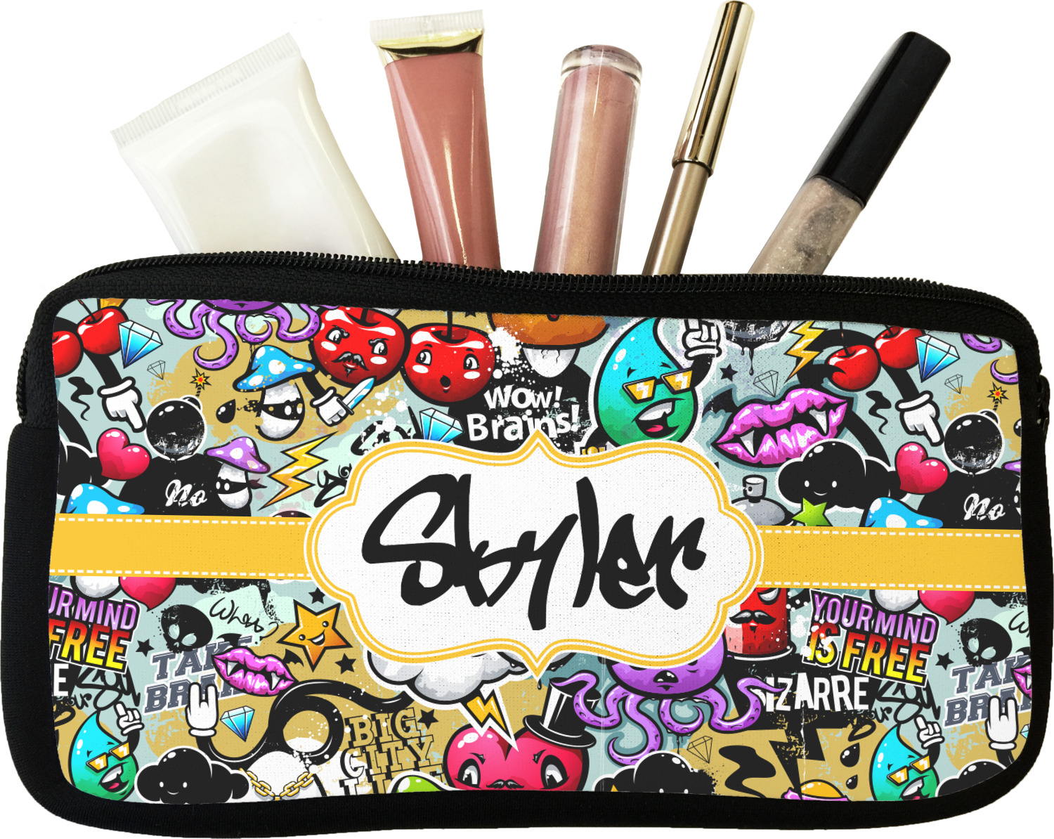 Custom Graffiti Makeup / Cosmetic Bag (Personalized) | YouCustomizeIt