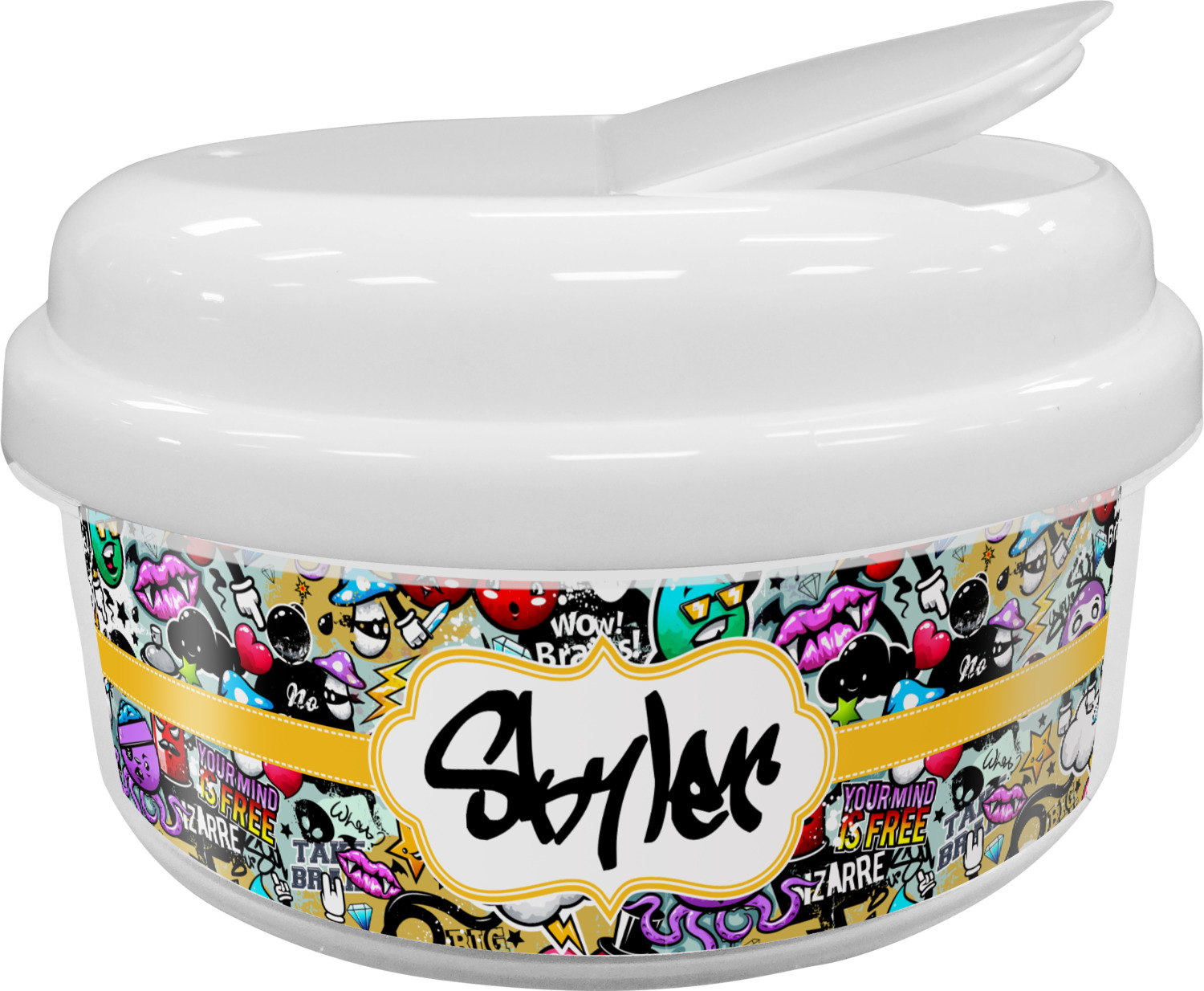 Graffiti Snack Container (Personalized) - YouCustomizeIt