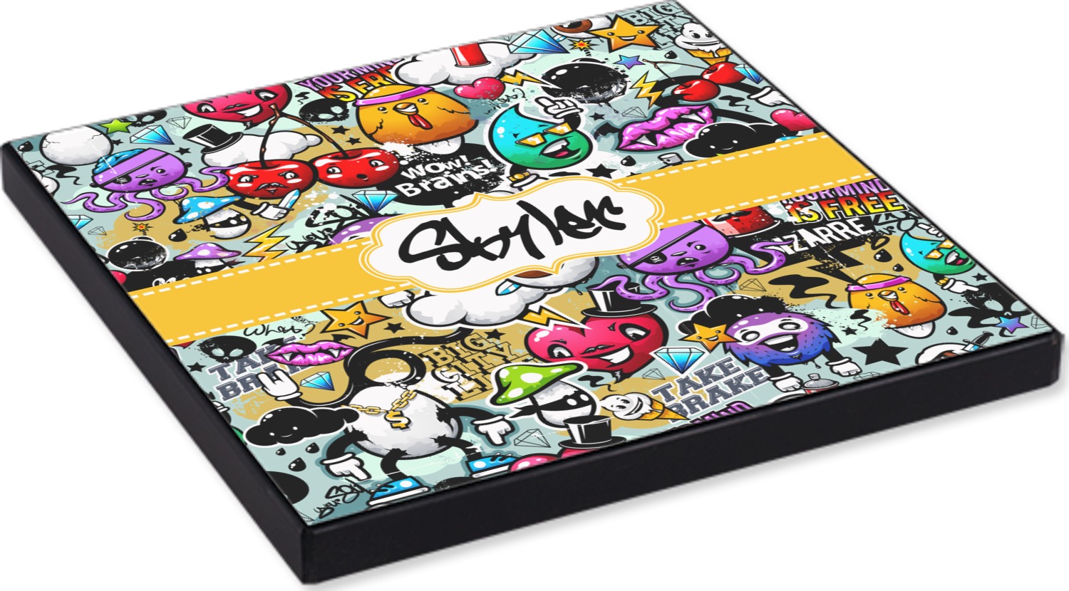 Custom Graffiti Square Table Top (Personalized) | YouCustomizeIt