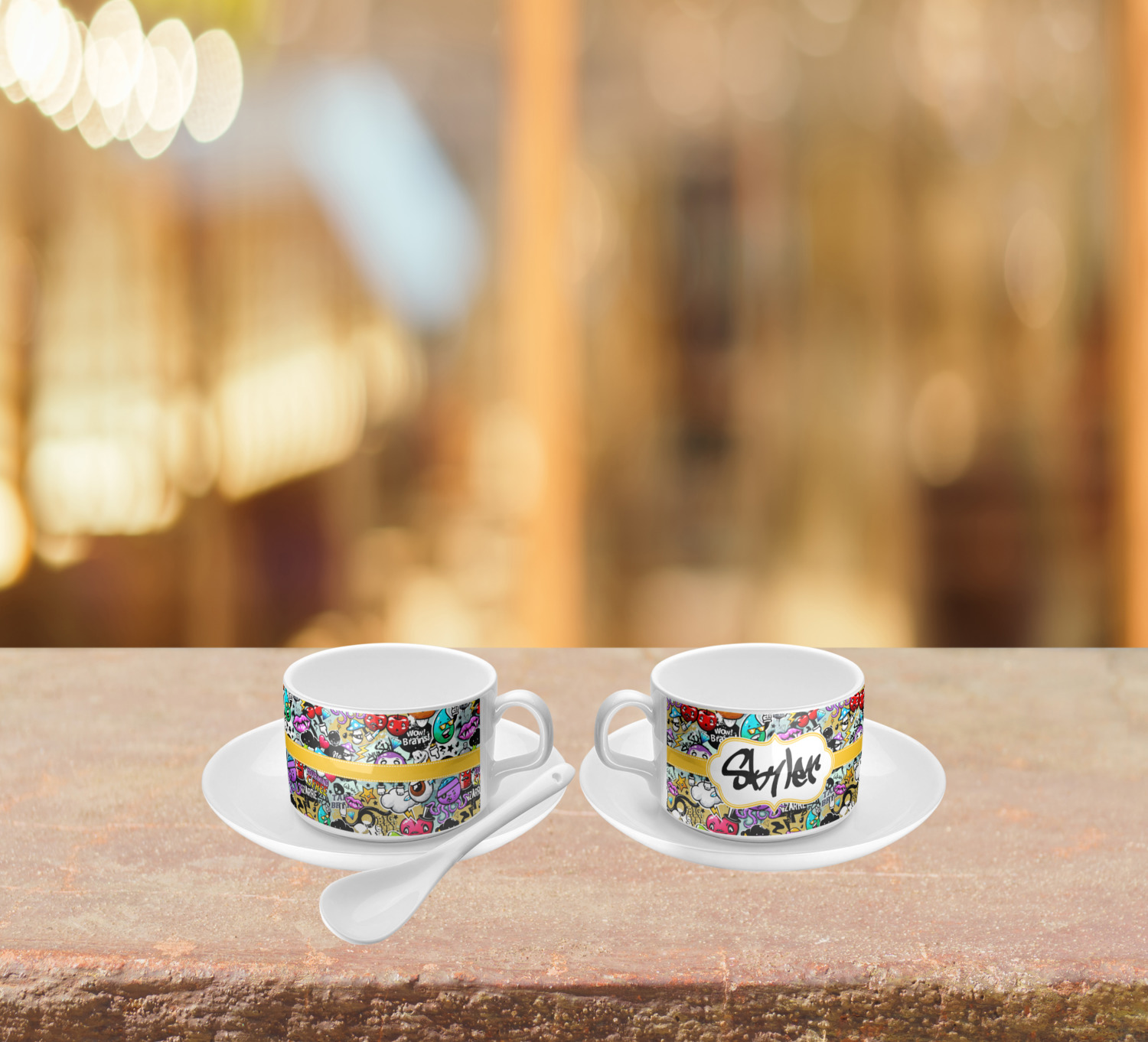 Graffiti Tea Cup - Single (Personalized) - YouCustomizeIt