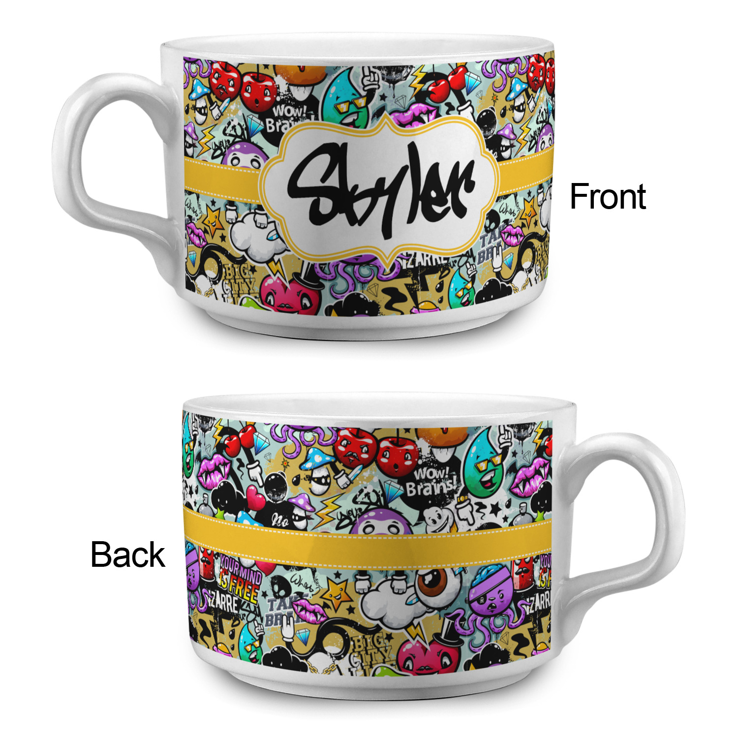 Graffiti Tea Cup - Single (Personalized) - YouCustomizeIt