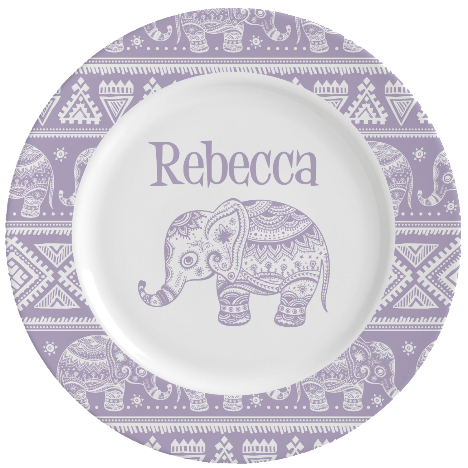 Baby Elephant Ceramic Dinner Plates (Set of 4) (Personalized ...
