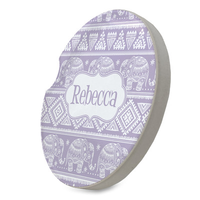Baby Elephant Sandstone Car Coasters (Personalized) - YouCustomizeIt