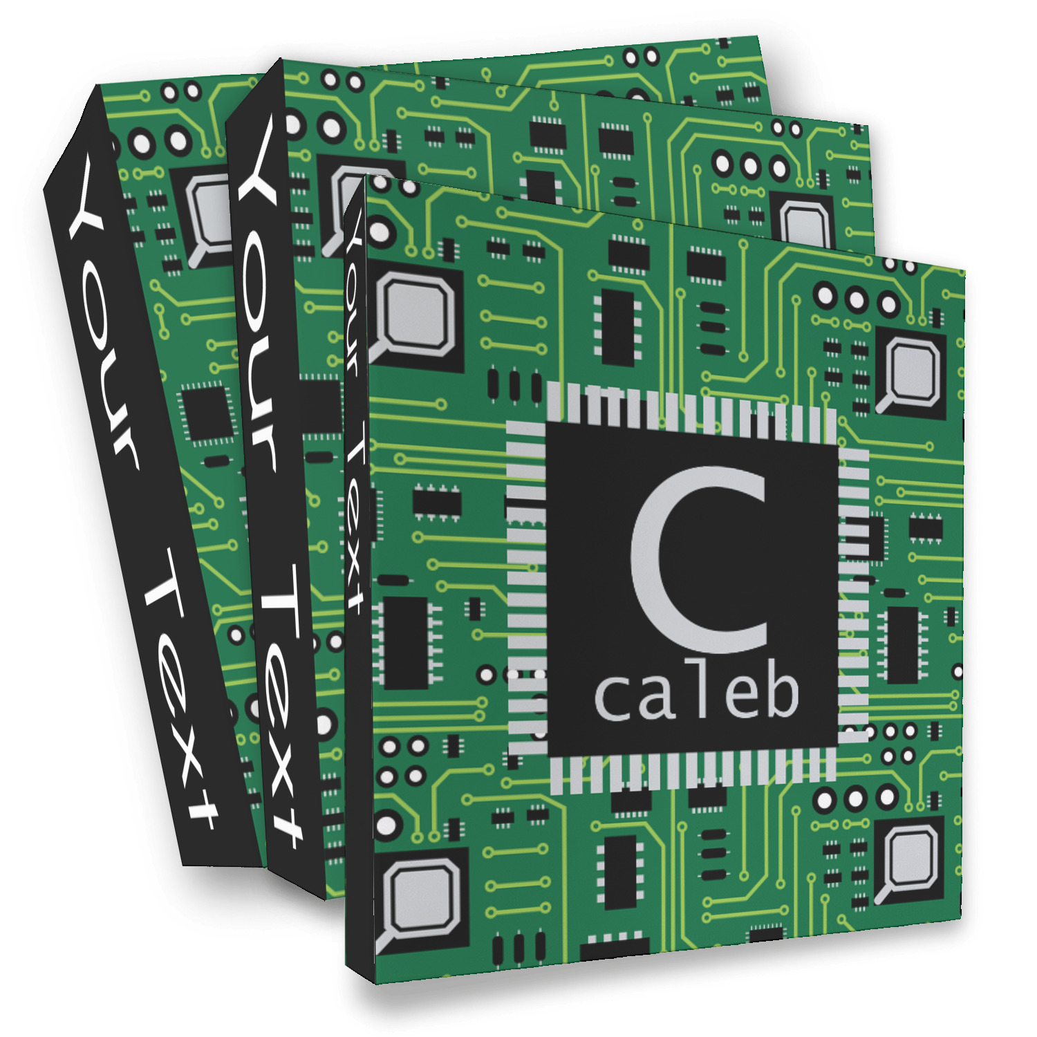 Custom Circuit Board 3 Ring Binder - Full Wrap (Personalized ...