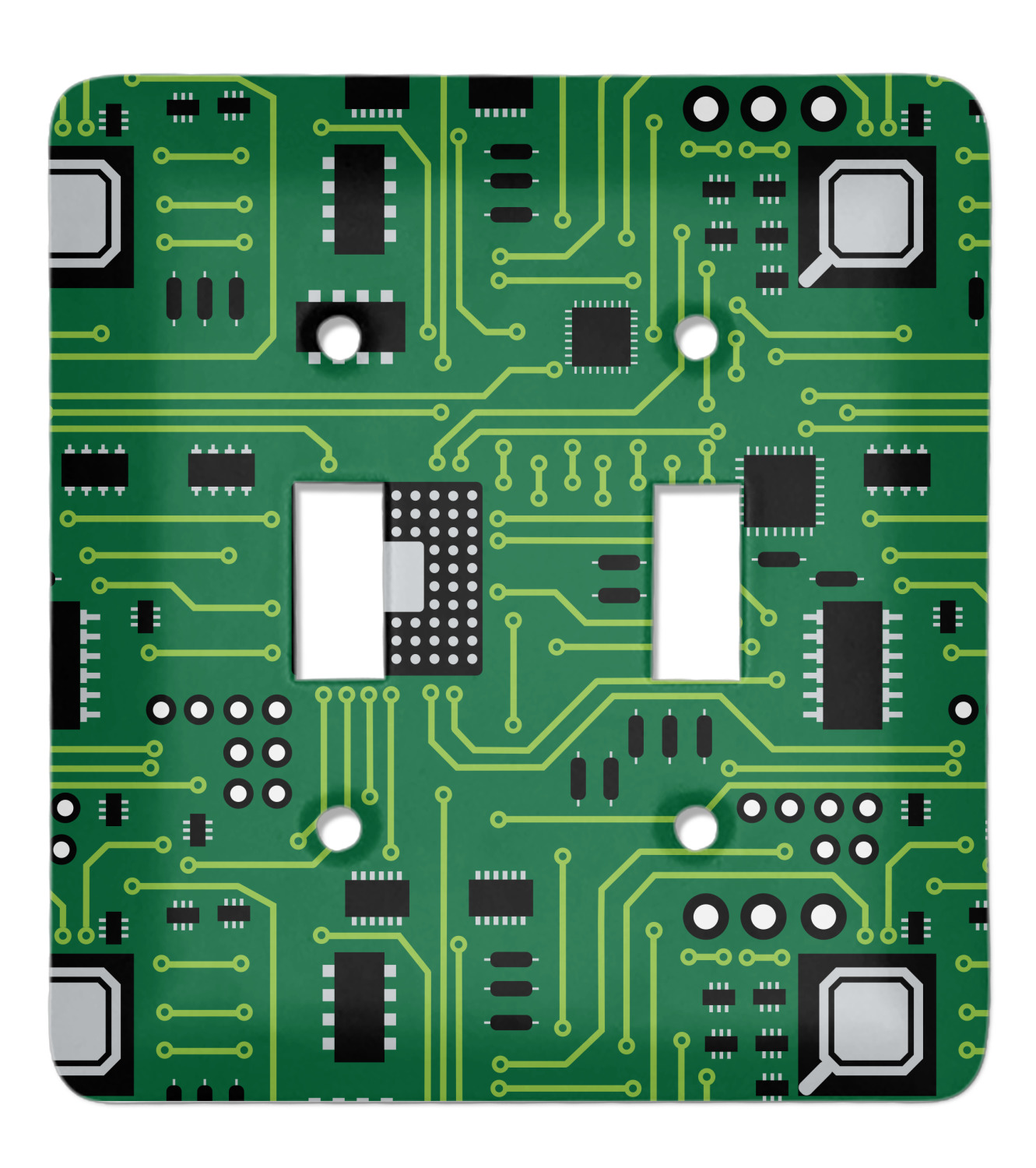Circuit Board Light Switch Cover (2 Toggle Plate) (Personalized ...