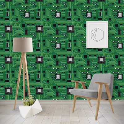 Custom Circuit Board Wallpaper & Surface Covering | YouCustomizeIt