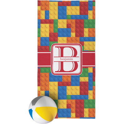 Building Blocks Beach Towel (Personalized) - YouCustomizeIt