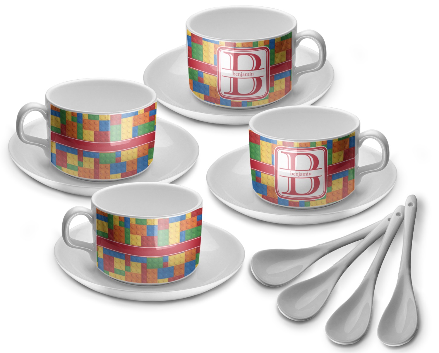 Building Blocks Tea Cup - Set of 4 (Personalized) - YouCustomizeIt