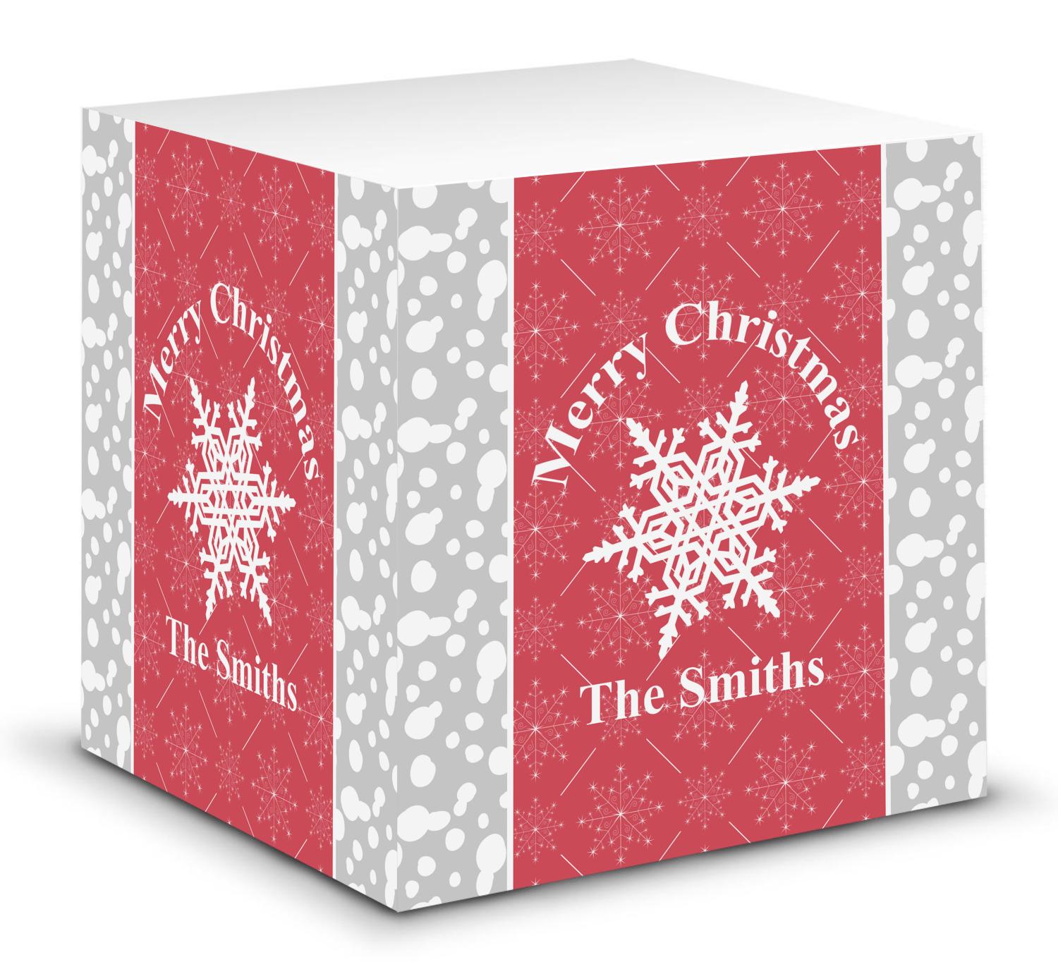 Snowflakes Sticky Note Cube (Personalized) - YouCustomizeIt