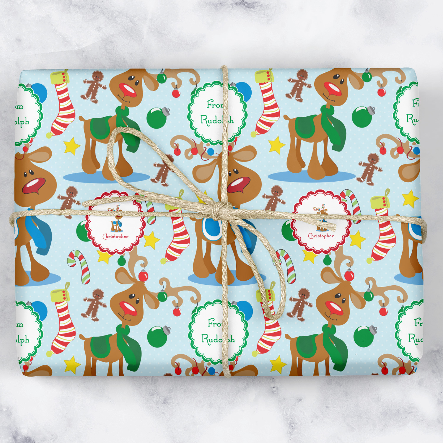 Reindeer Wrapping Paper (Personalized) - YouCustomizeIt