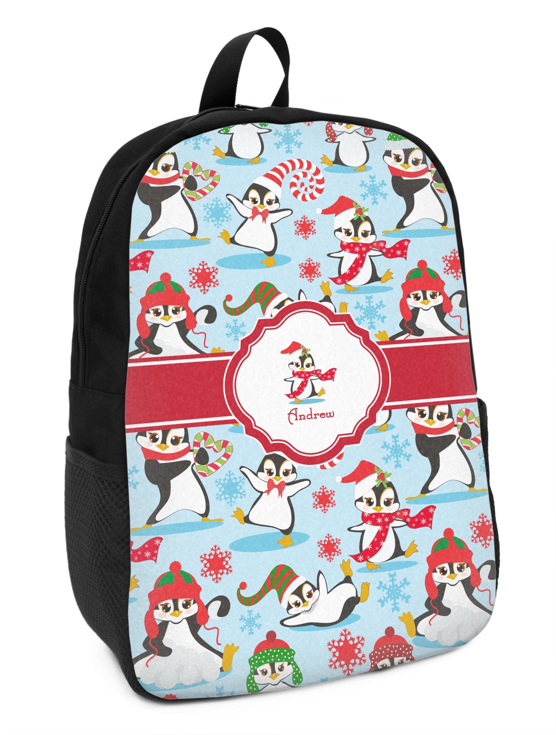 Christmas Penguins Kids Backpack (Personalized) - YouCustomizeIt