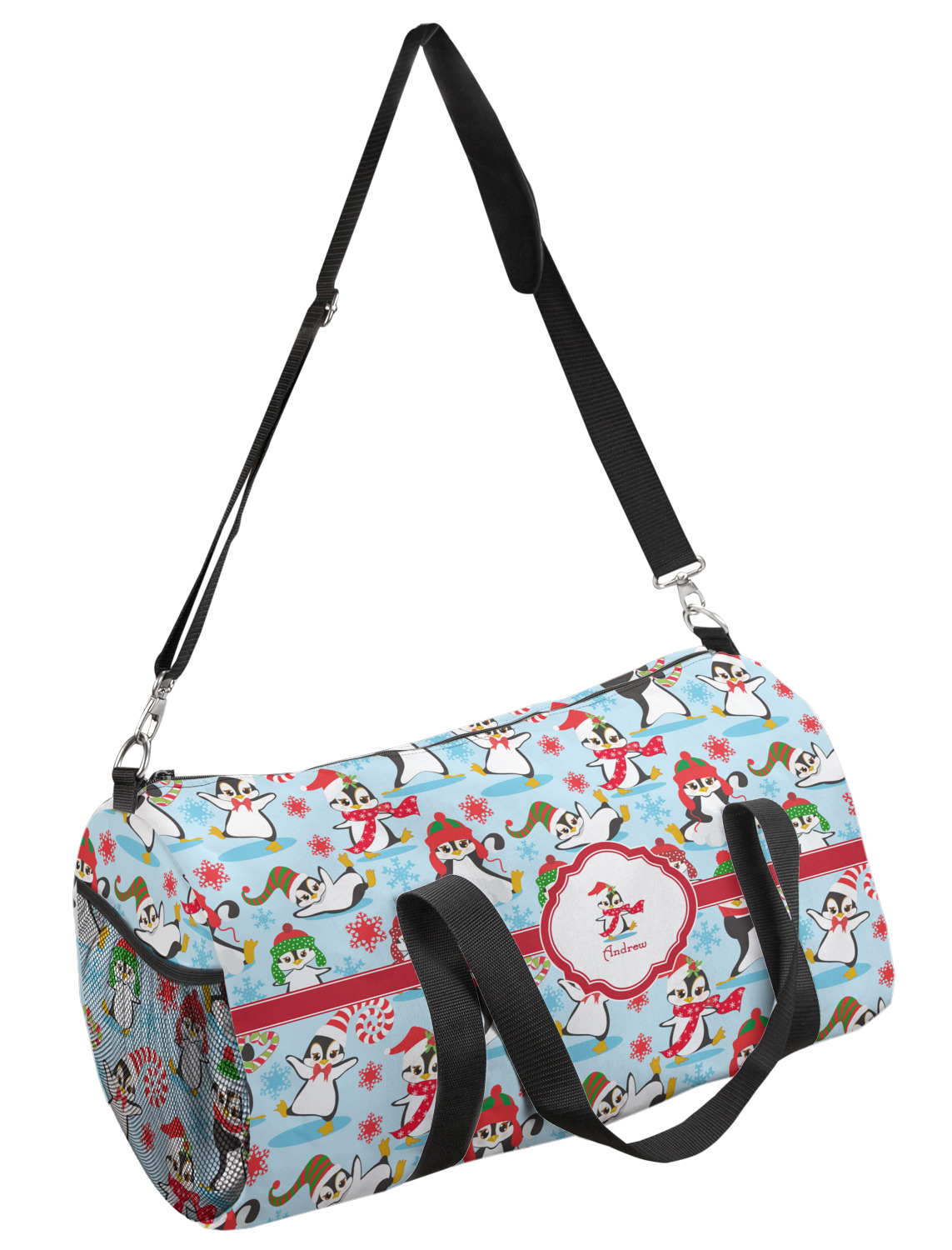 Christmas Penguins Duffel Bag - Large (Personalized) - YouCustomizeIt