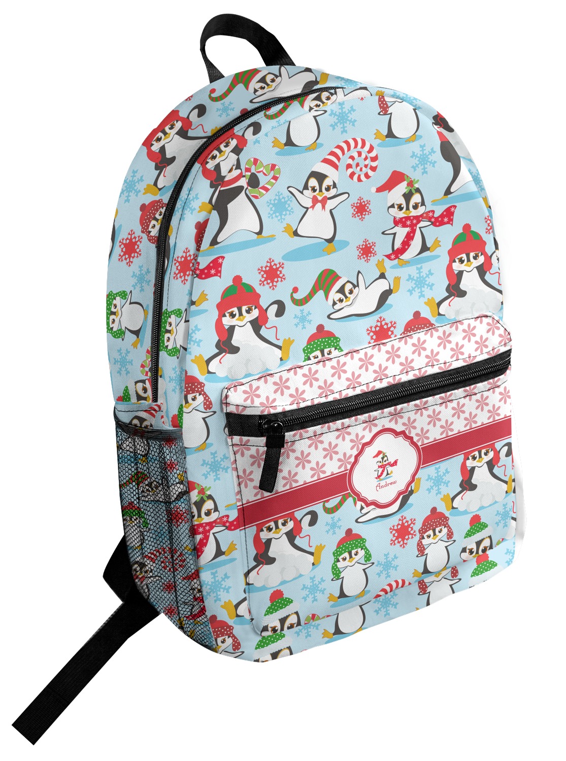 Christmas Penguins Student Backpack (Personalized) - YouCustomizeIt