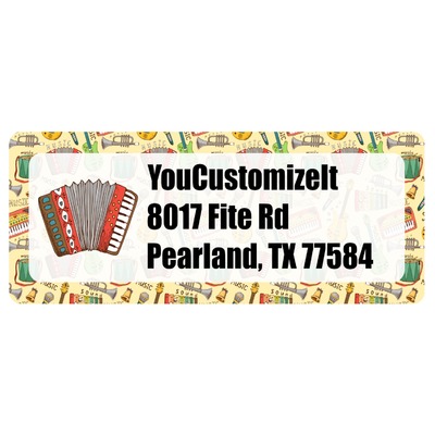 Vintage Musical Instruments Return Address Labels (Personalized ...