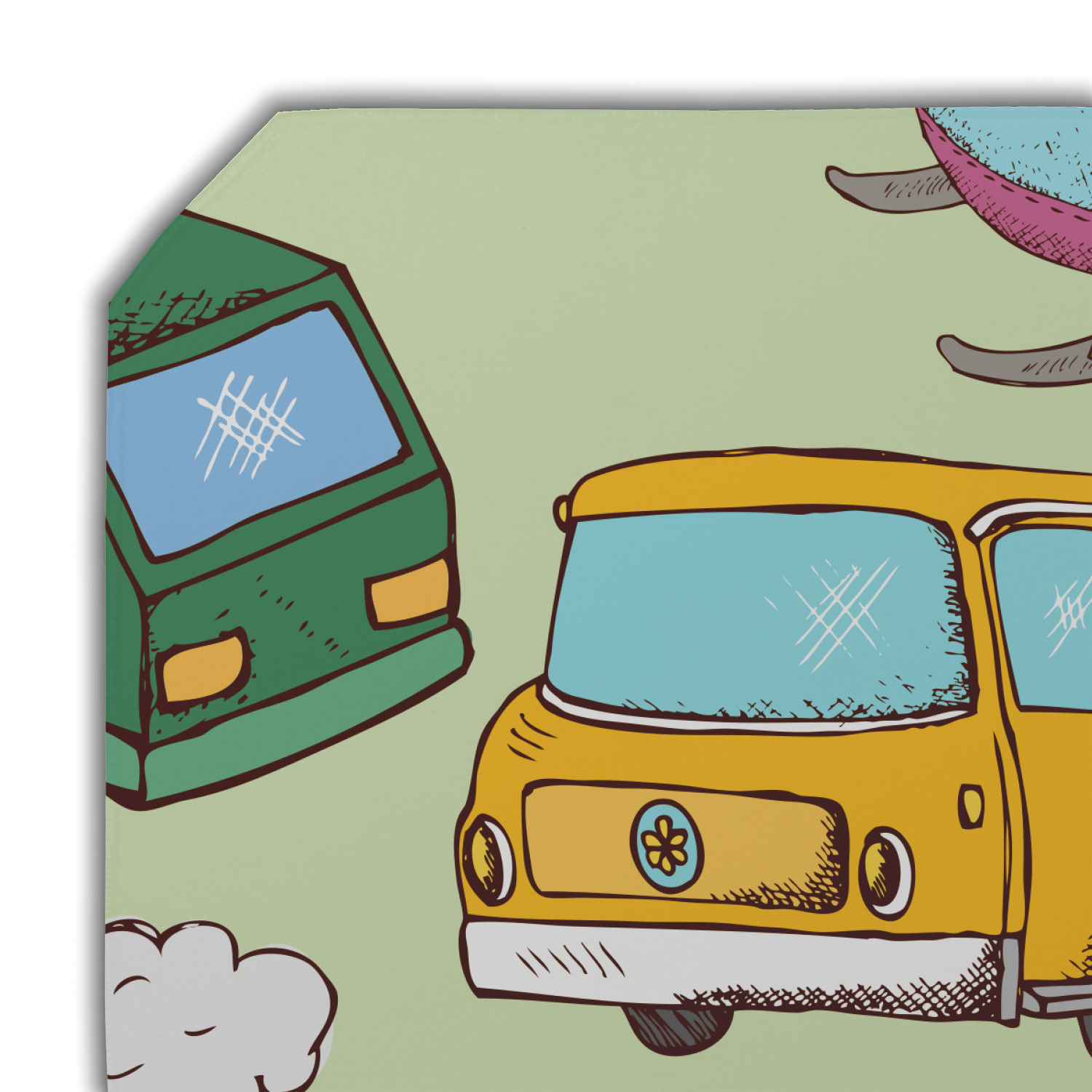 Custom Vintage Transportation Dining Table Mat - Octagon w/ Name or ...