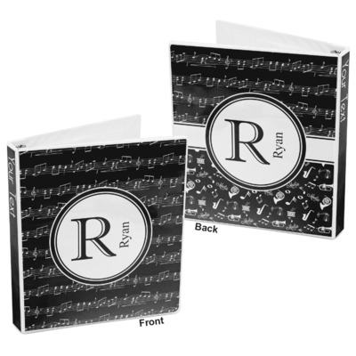 Custom Musical Notes 3-Ring Binder - 1 inch (Personalized) | YouCustomizeIt