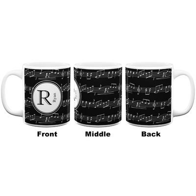 Custom Musical Notes 11 Oz Coffee Mug - White (Personalized ...