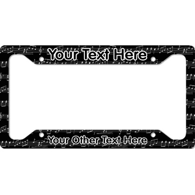 Custom Musical Notes License Plate Frame - Style A (Personalized ...