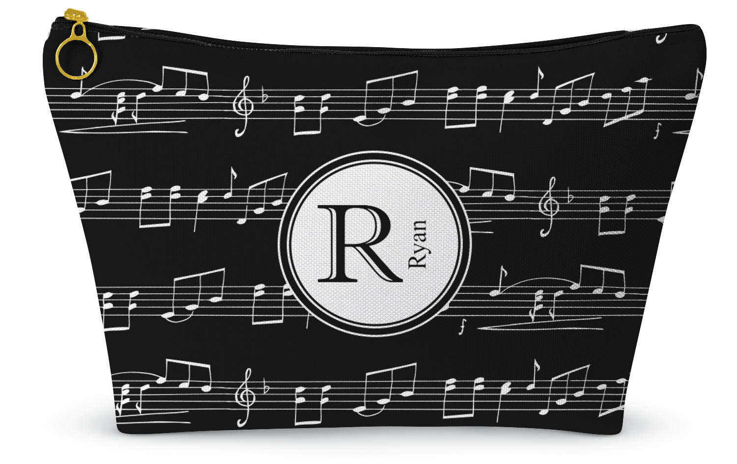 Custom Musical Notes Makeup Bag (Personalized) | YouCustomizeIt